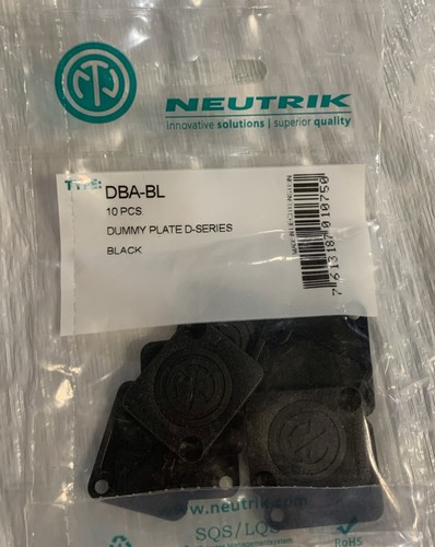NEUTRIK - DBA-BL 10 Pieces Dummy Plate D-series Black | eBay