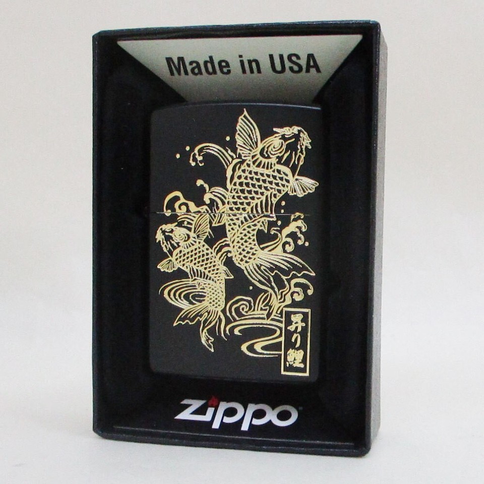 ZIPPO oil Lighter USA Japanese pattern series rising carp 2CA-BKG ...