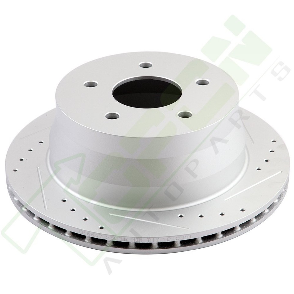 For Gmc Jimmy 1997 - 2005Rear Brake Drilled & Slotted Rotors And ...