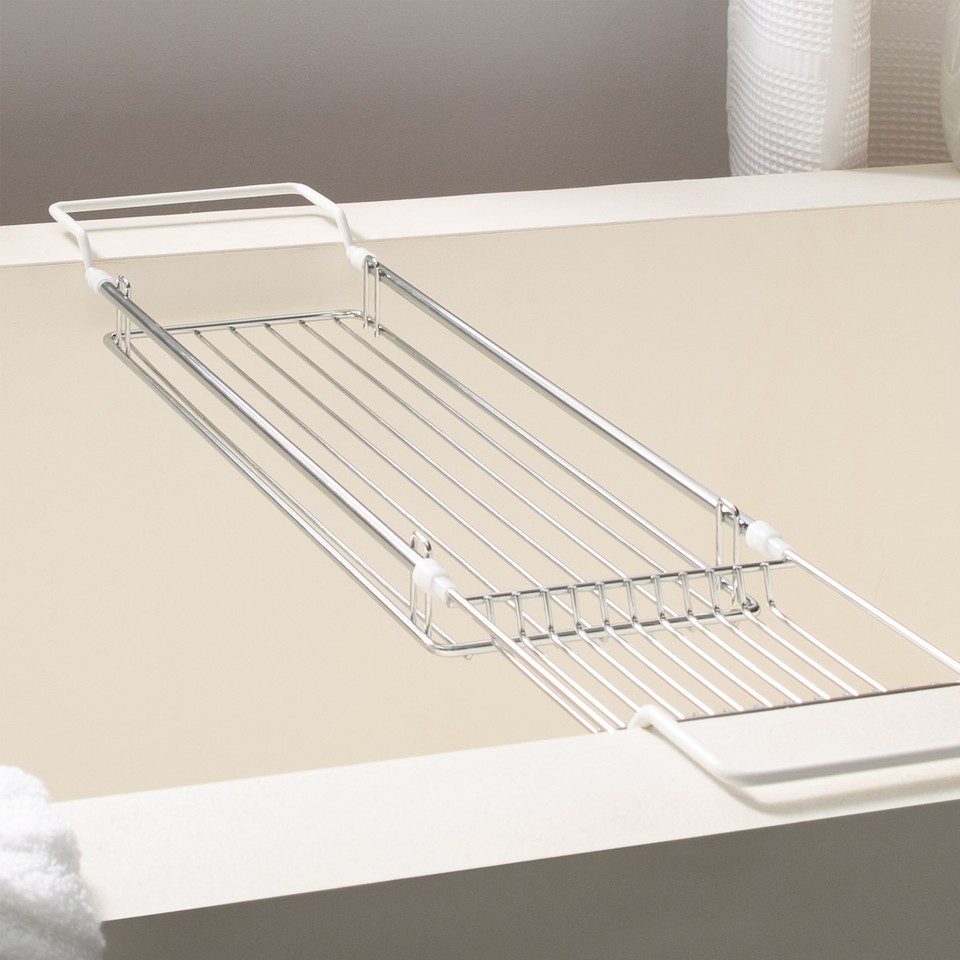 Neu Home Expandable Bathtub Caddy in Chrome | eBay