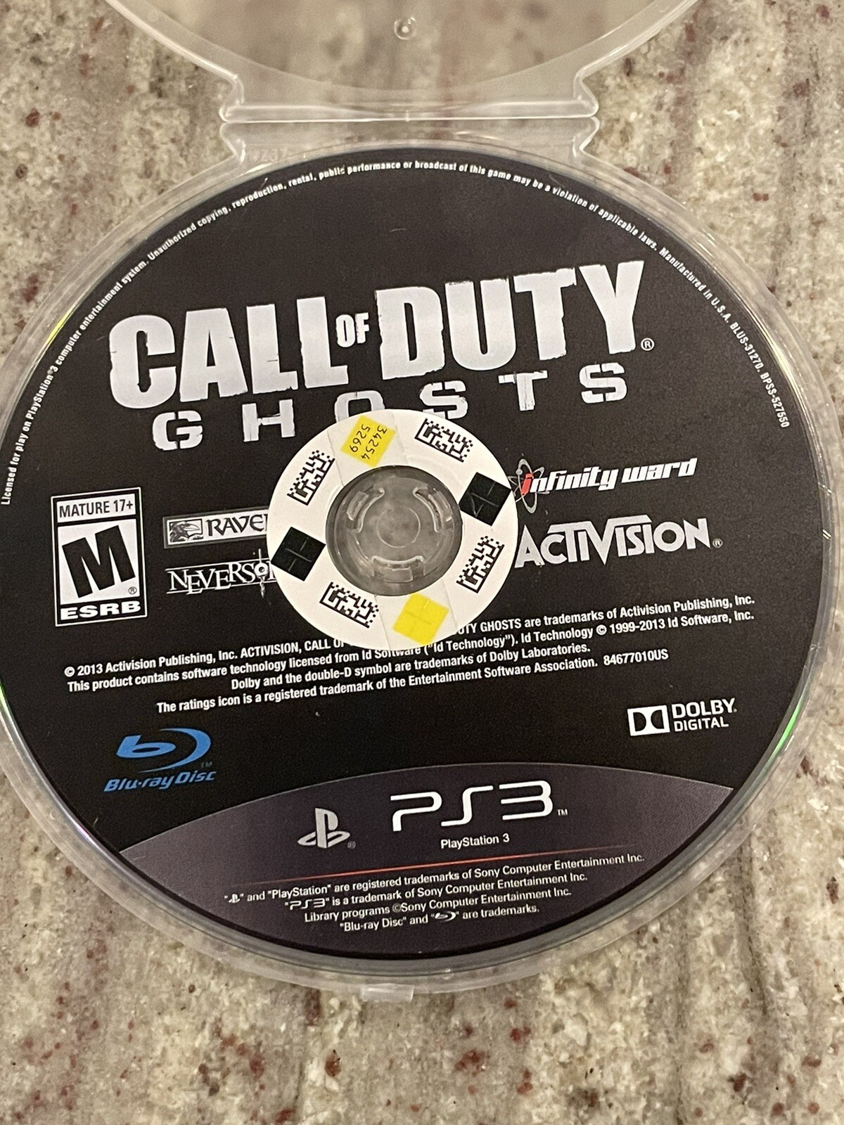 Call of Duty: Ghosts (Sony PlayStation 3 PS3) Game Disc Only | Tested ...