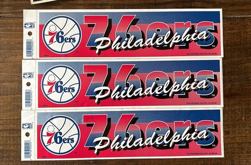 Vintage 1990’s Philadelphia 76ers Bumper Stickers By Tag Express | eBay