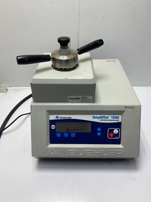 BUEHLER SIMPLIMET 1000 Automatic Mounting Press V2.03 Model No. 201415 ...