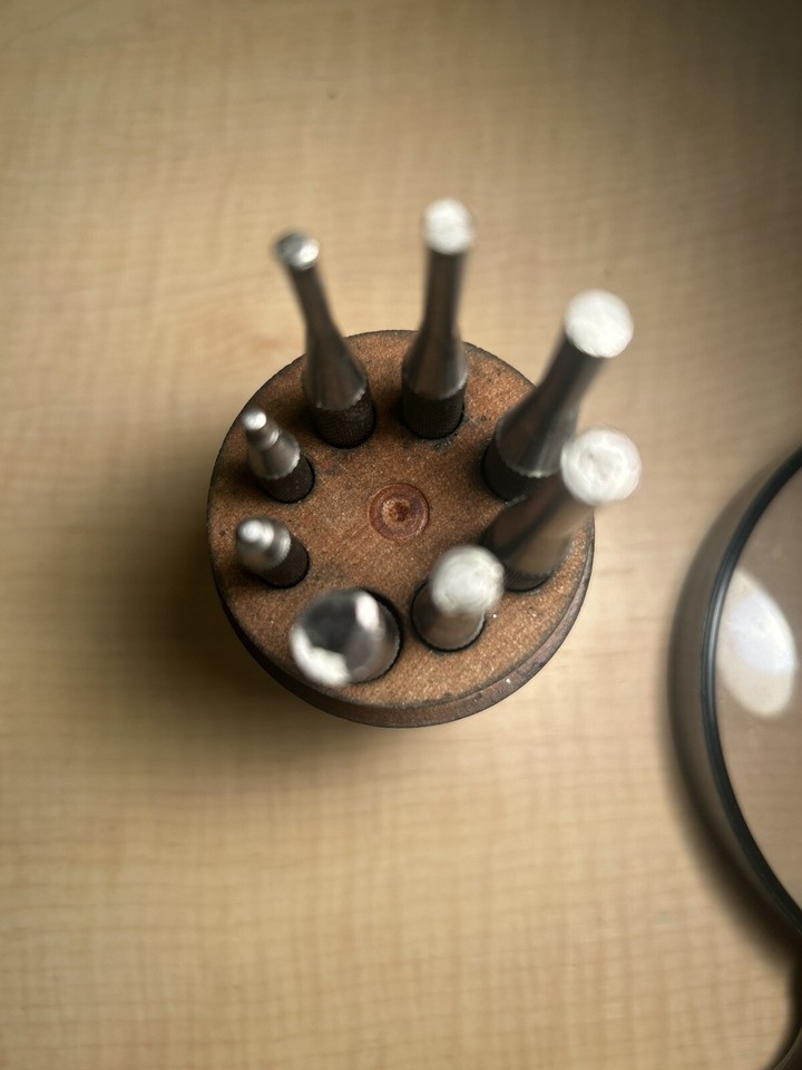 GENERAL TOOLS NO. S-75 8 PIECE DRIVE PIN PUNCHES IN WOOD BOX 1/16" - 5/ ...