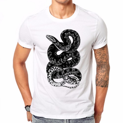 Coiled Snake Graphic Design T Shirt S M L XL XXL Animal Python Vintage ...