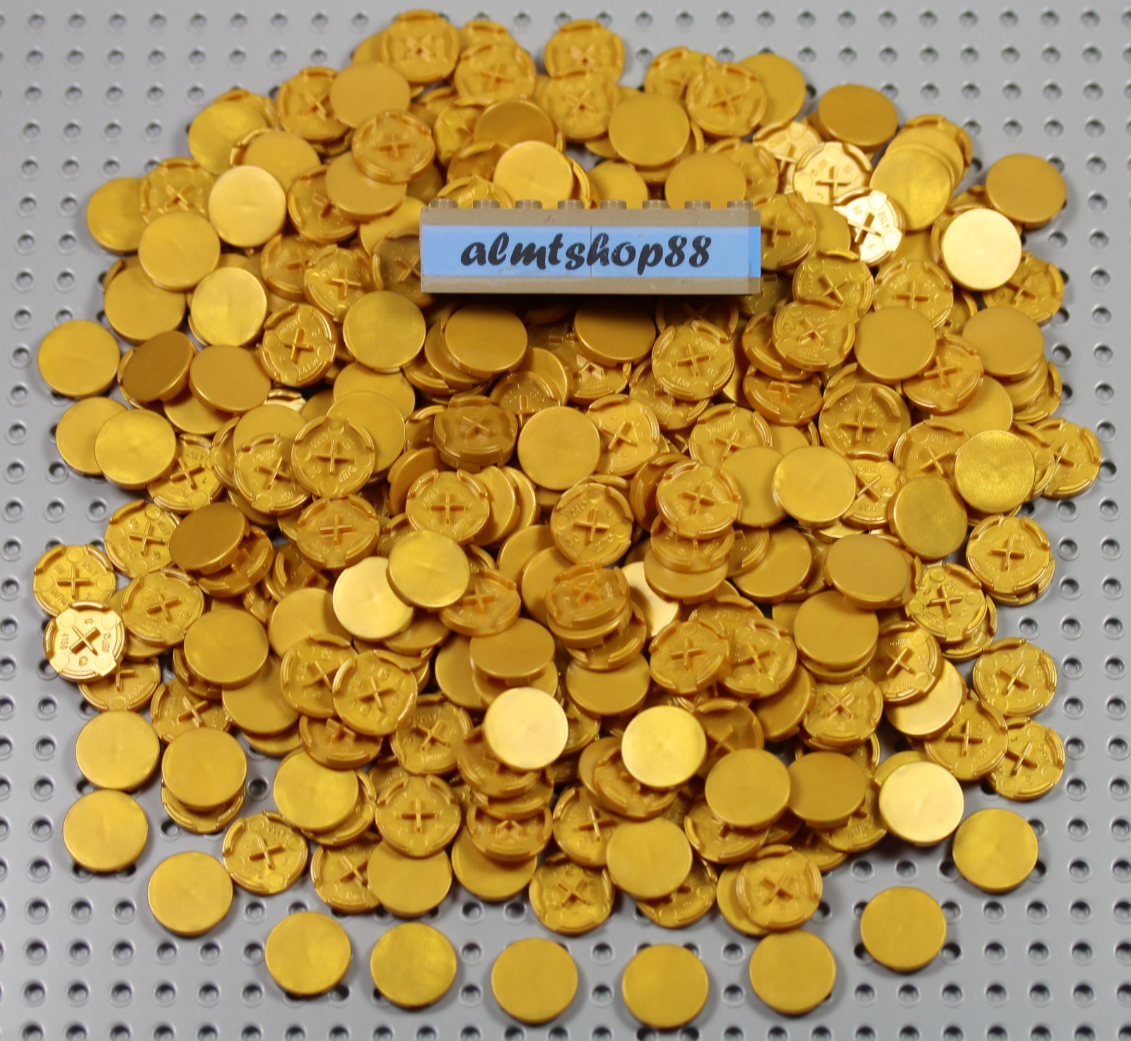 LEGO - 2x2 Round Tiles Pearl Gold - Flat Smooth Finishing Plates 4150 ...