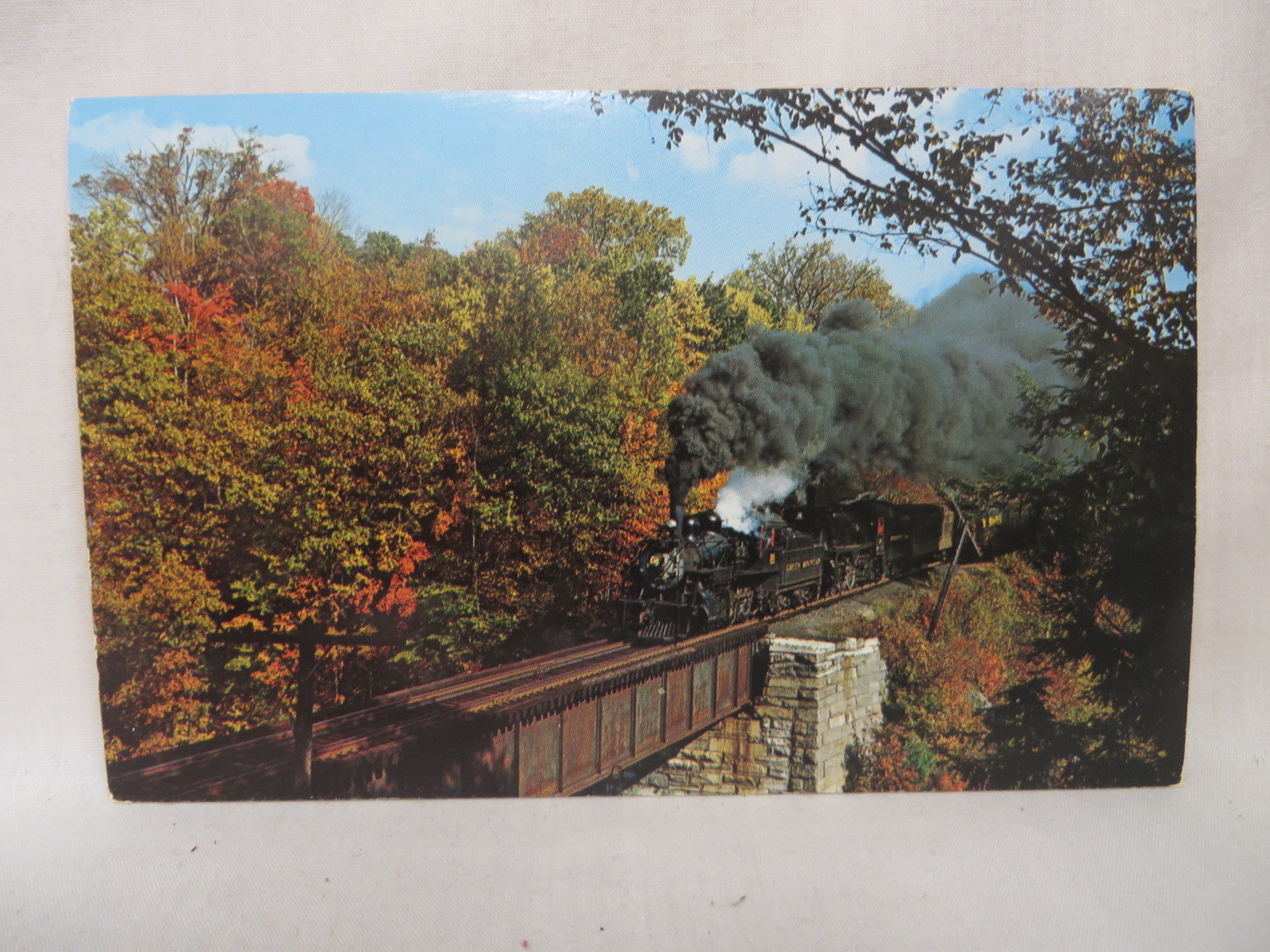 VINTAGE PHOTO POSTCARD MOGUL 89 & PACIFIC 127 STEAMTOWN BELLOWS FALLS ...