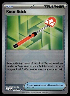 Roto-Stick (Poke Ball Pattern) NM 127/131 Prismatic Evolutions Pokemon ...