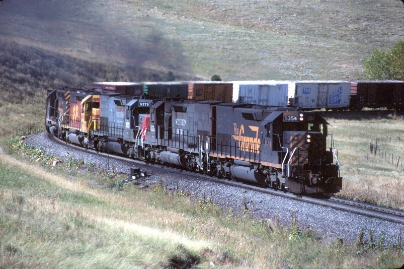 DRGW 5354 SD40-2T #287 ROCKY CO (RIO GRANDE) ORIGINAL SLIDE 09-29-89 T22-3 | eBay