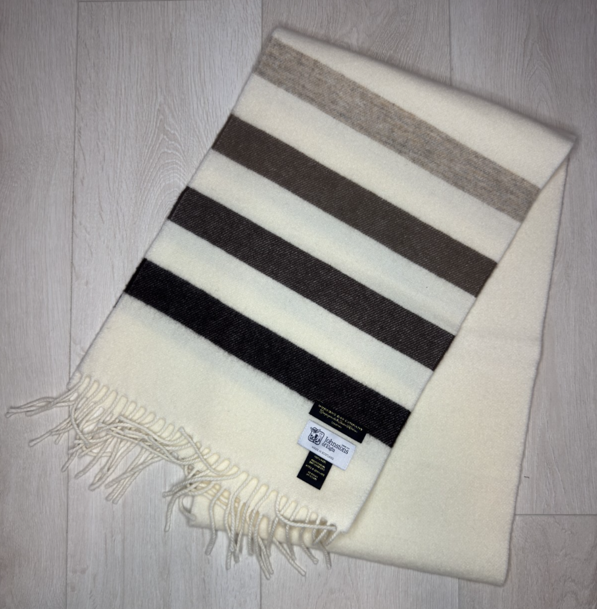Hudsons Bay HBC Stripes Scarf - Johnstons of Elgin 100% Wool - Brand ...