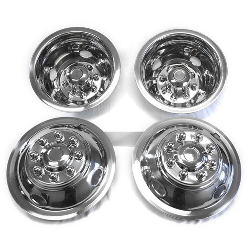 4 16" Dual Steel Wheel Simulators Dually Rim Skins Liners Covers for ...
