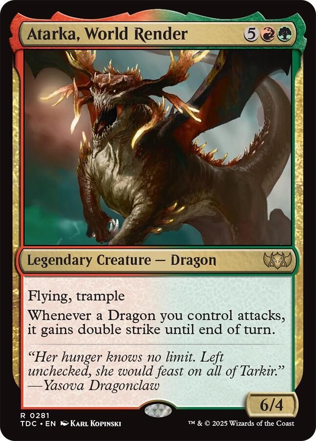 Atarka, World Render Commander: Tarkir: Dragonstorm Regular for sale ...