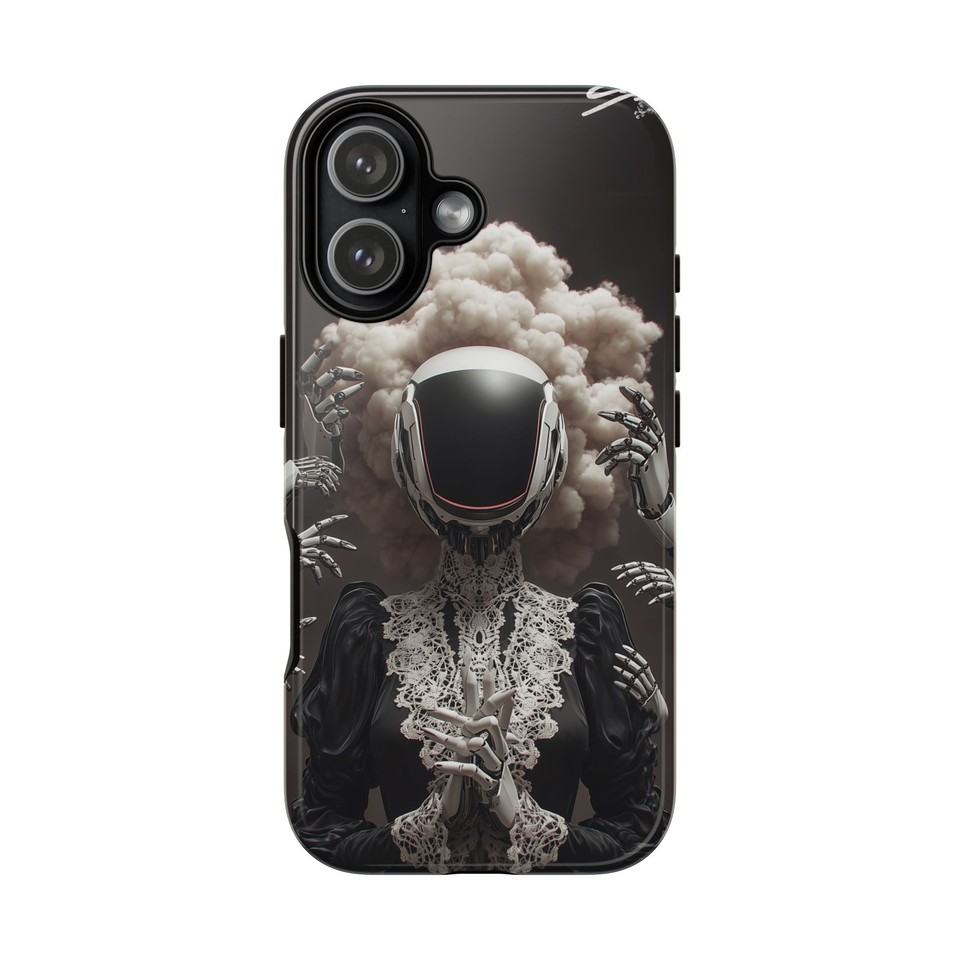 For iPhone, Samsung, Pixel | Phone Ink Case - Lace Clad Machine Endless ...