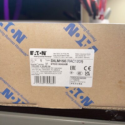 XTCE150G00T. EATON. 24VAC 50/60HZ. MOELLER DILM150 CONTACTOR | eBay