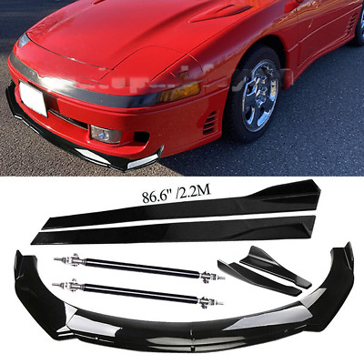 Front Rear Bumper Lip Spoiler Body Kit Splitter Side Skirt For ...