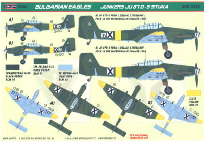 KORA Decals 1/32 JUNKERS Ju-87D-5 STUKA Bulgarian Eagles | eBay