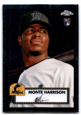 2021 Topps Chrome Platinum Anniversary #52 Monte Harrison RC Miami ...