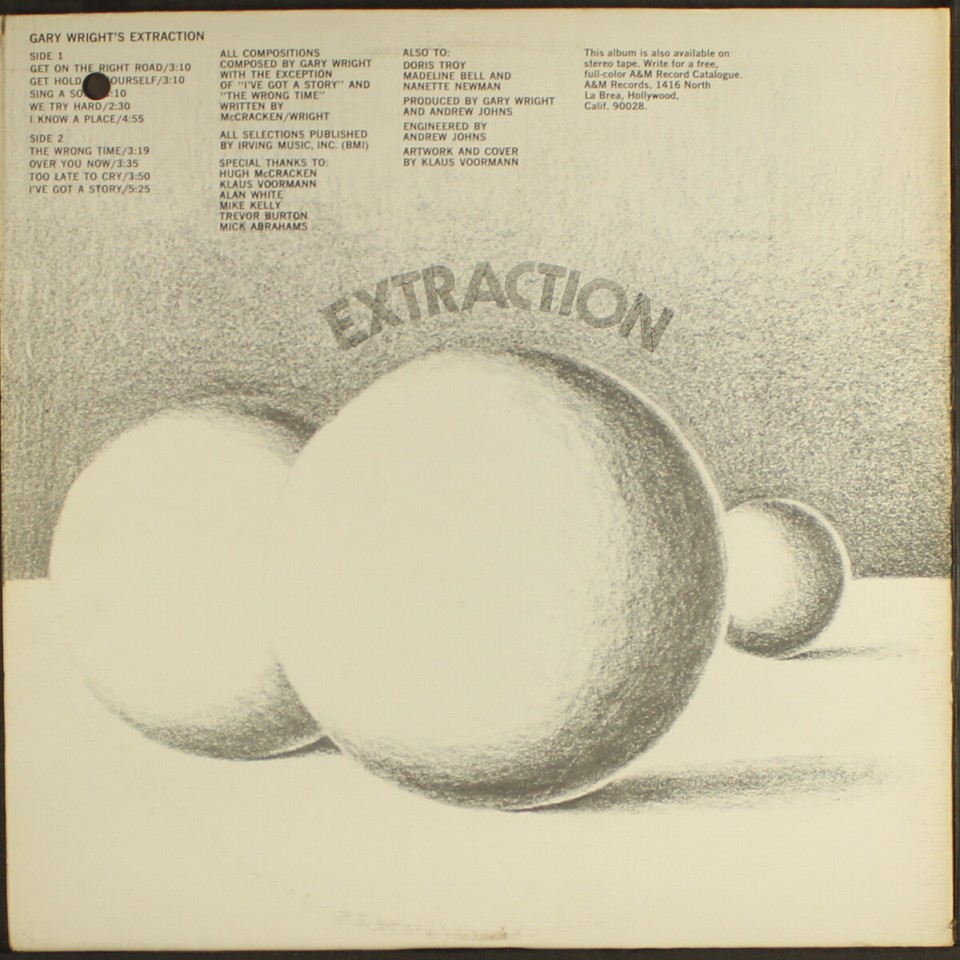 GARY WRIGHT: extraction A&M 12" LP 33 RPM | eBay