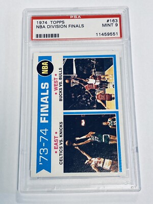 PSA 9 ~ 1974 Topps NBA 73-74 DIVISION FINALS #163 HOF MINT POP 16 only ...