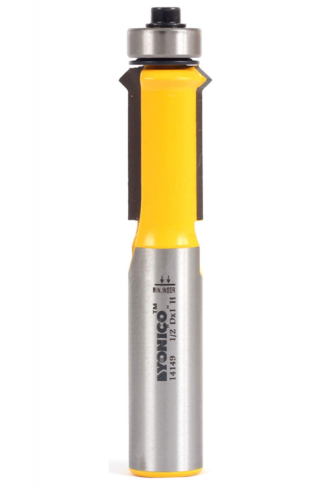 Yonico Router Bits V Notch Pattern Bit Flush Trim 1-Inch 1/2-Inch Shank ...