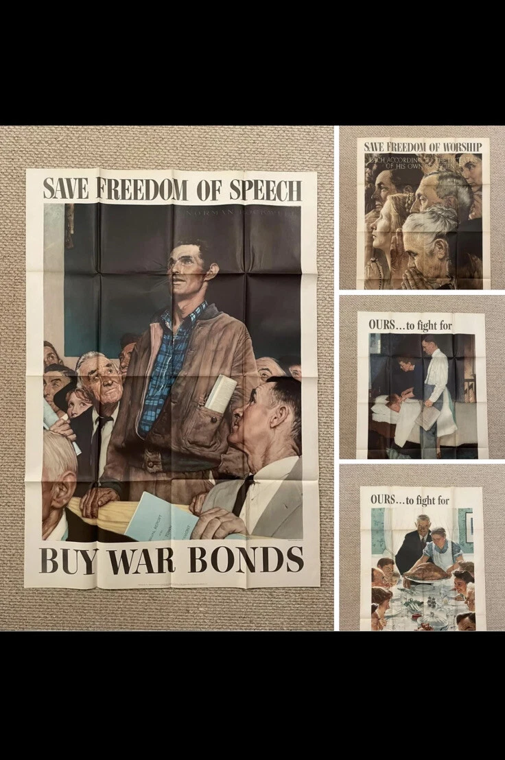 Norman Rockwell Four Freedoms Poster