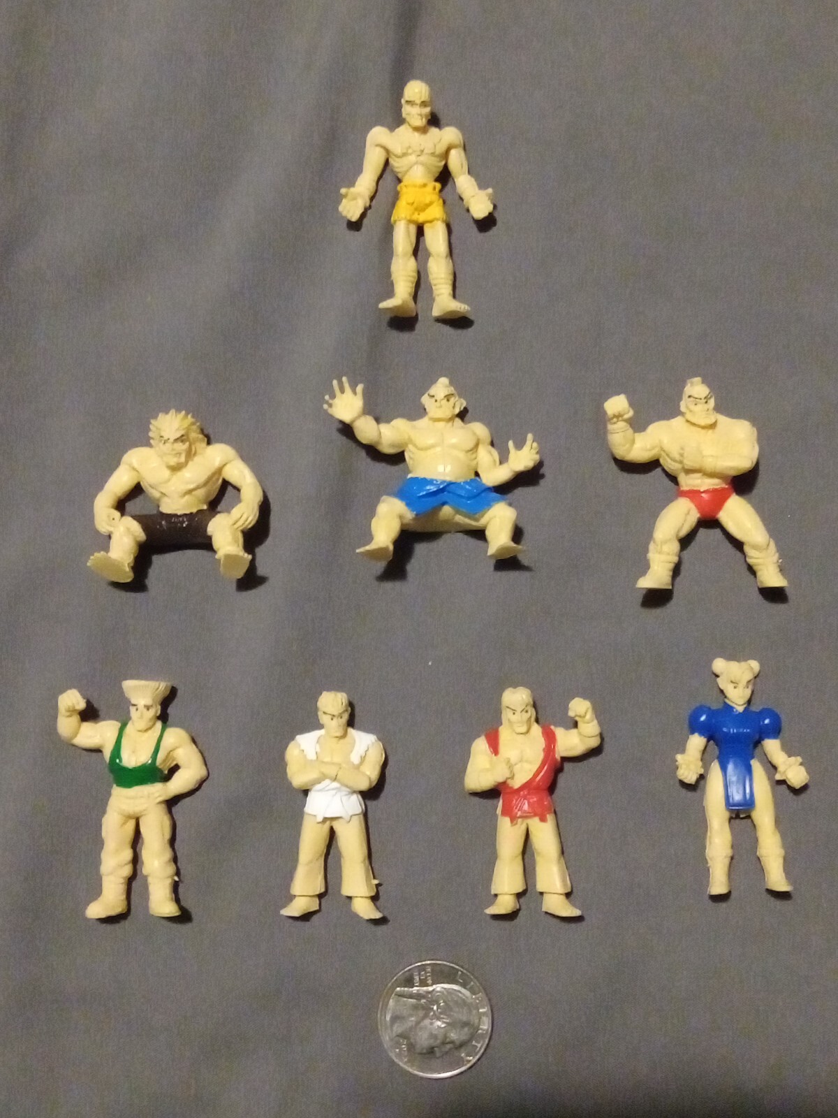 street fighter beautiful vintage gumball plastic mini figures lot of ...