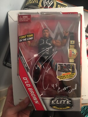 autographed signed ELITE SERIES 52 D-LO BROWN FIGURE d lo dlo d’lo wwe ...