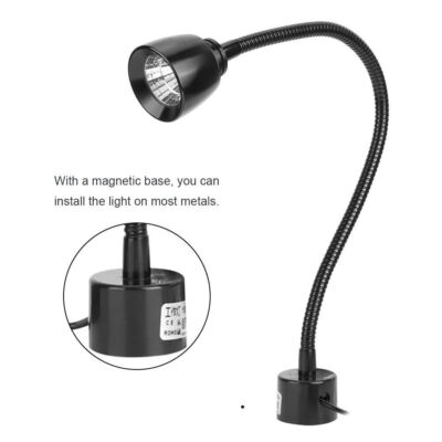 7W CNC Machine Lathe LED Lamp Working Light Magnetic Base Gooseneck ...