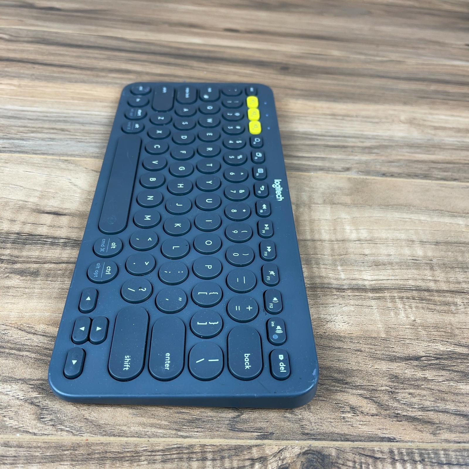 Logitech K380 Y-R0056 Gray Portable Multi-Device Bluetooth QWERTY ...