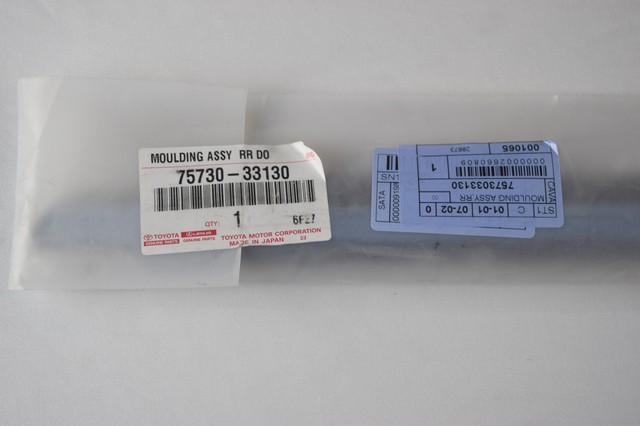 75730-33130 Toyota Moulding ASSY Rear Door Belt RH 7573033130 Genuine ...