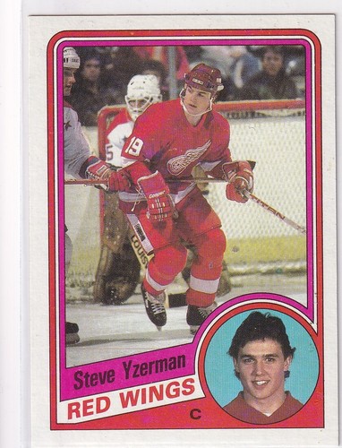 84/85 TOPPS STEVE YZERMAN RC ROOKIE CARD #49 NM-MINT | eBay