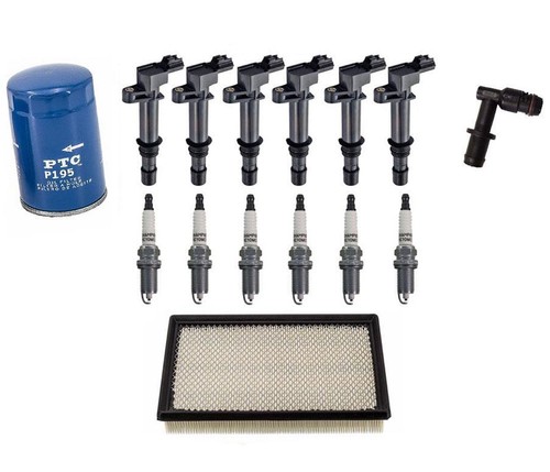 Ignition Coils Spark Plugs Filters Tune Up Kit For 2002-2008 Dodge Ram ...