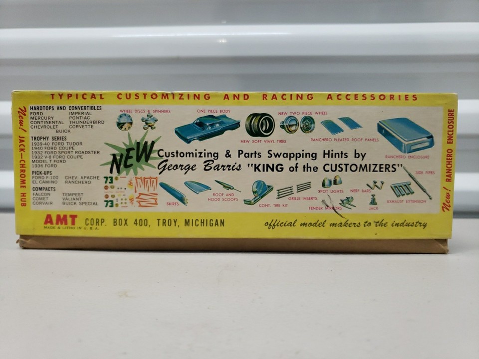 Box ONLY AMT 1961 CORVAIR MONZA CUSTOM KIT SMP # K7061 3 IN 1 - AS ...