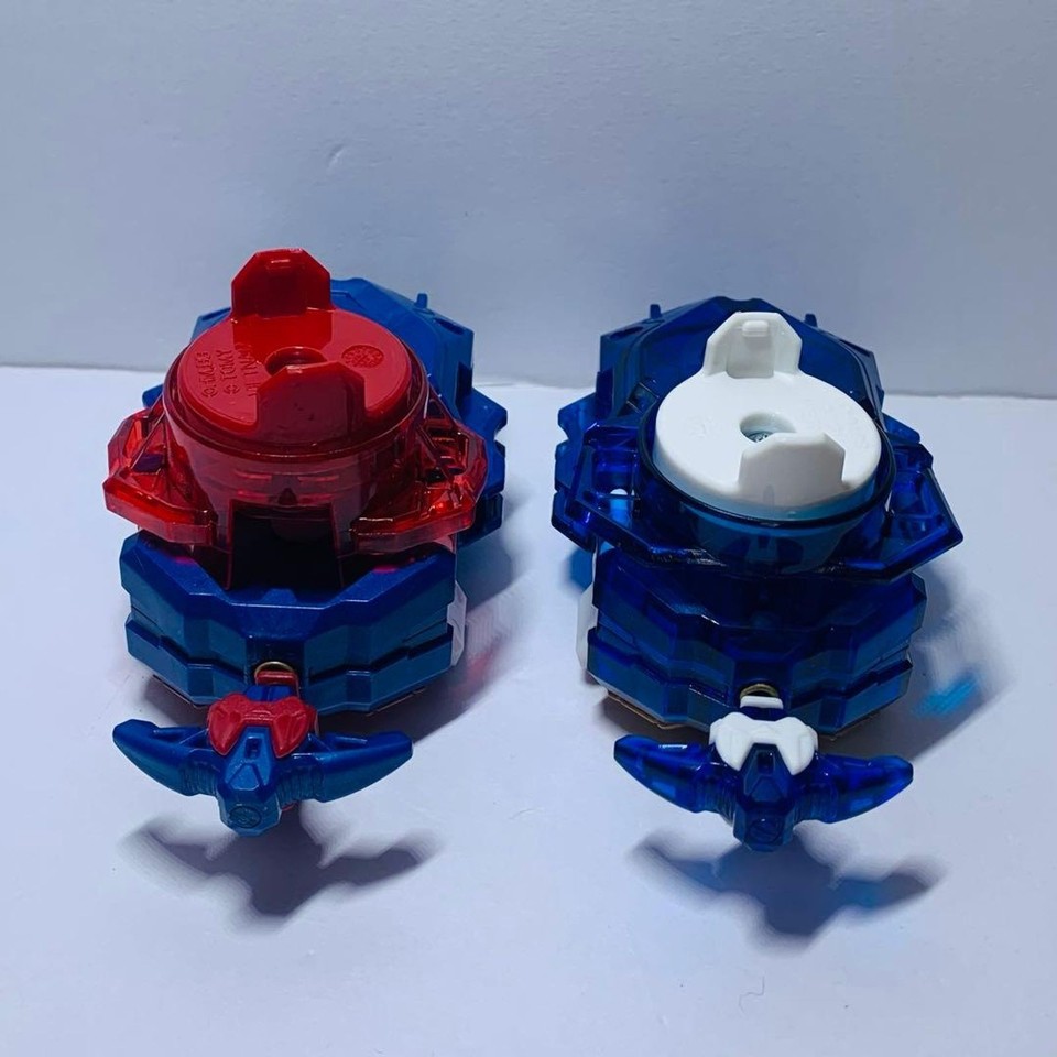 Beyblade Burst Full Custom Launcher LR Lot 2pcs Blue Red Bandai ...