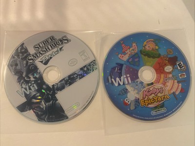 Kirby's Epic Yarn Wii & Smash Bros Brawl Lot Disc Only Tested & Cleaned ...