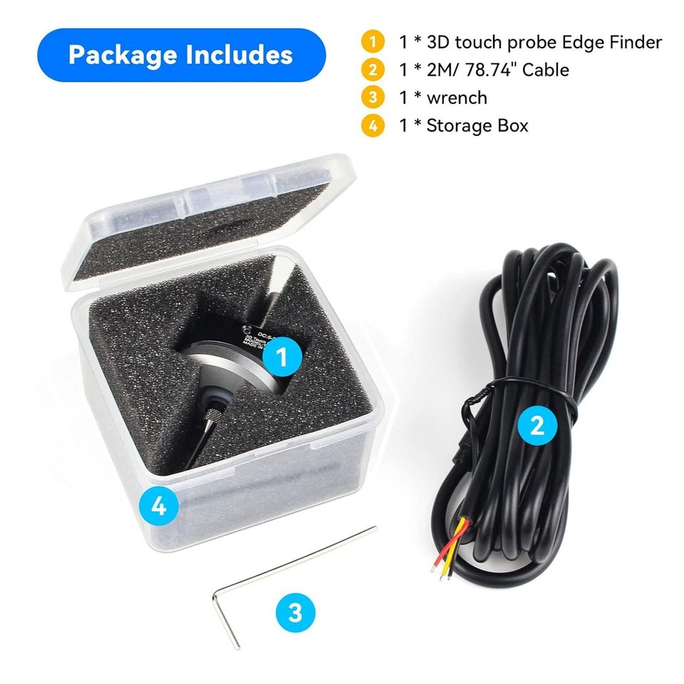 CNC 3D Touch Probe Edge Finder,V5 NPN 3D Edge Finder to Find Desktop ...