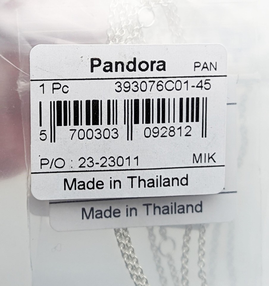 New 100% PANDORA 925 Sparkling Handwritten Love Collier Necklace ...