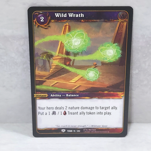 World Of Warcraft Tomb Of The Forgotten Wild Wrath 19/202 TCG Card | eBay