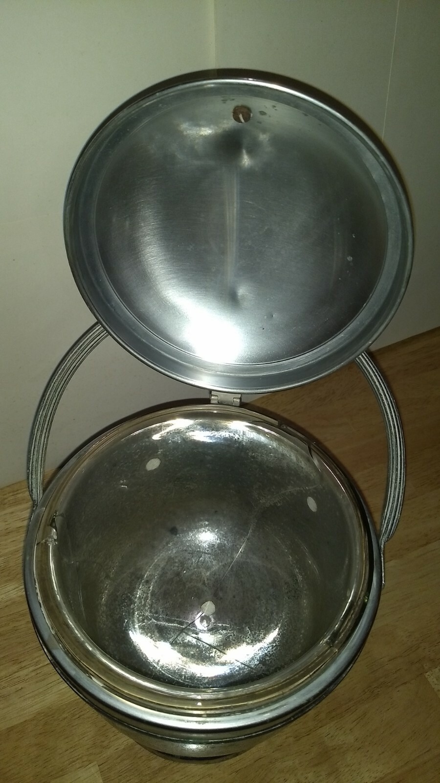 Keystone Ware Chrome Plated on Copper Swing Handle Ice Bucket with ...