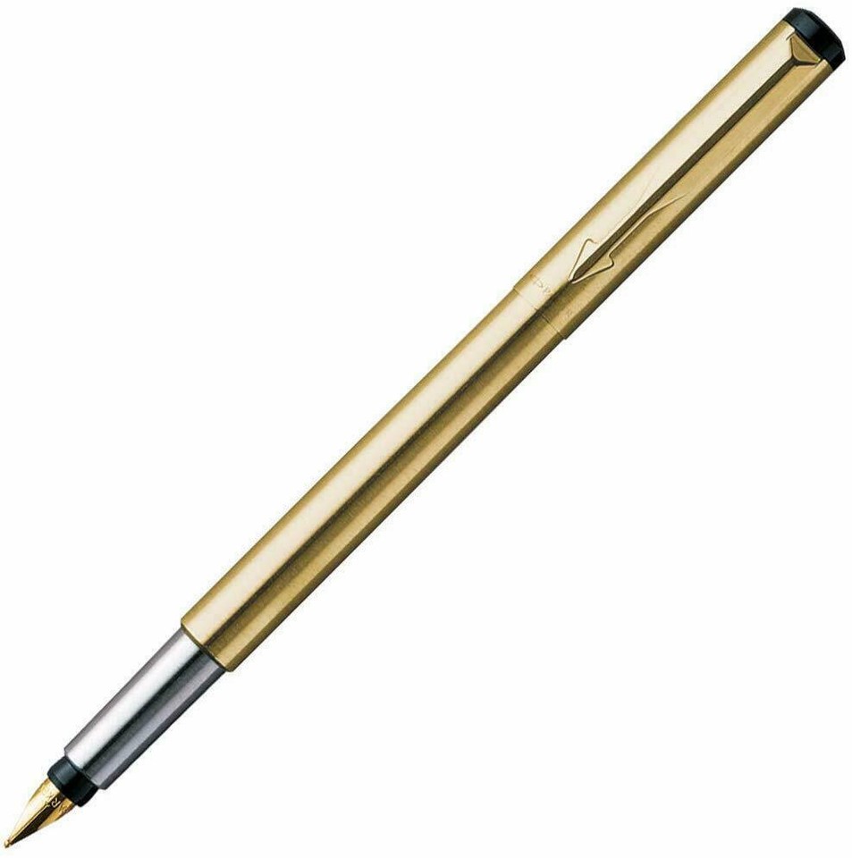 Parker Vector Gold Fountain Pen fine stainless steel nib Refillable ...