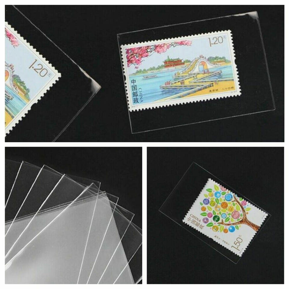 Lots 5000 Pcs Stamp Sleeves Holders Professional Collection Protection ...