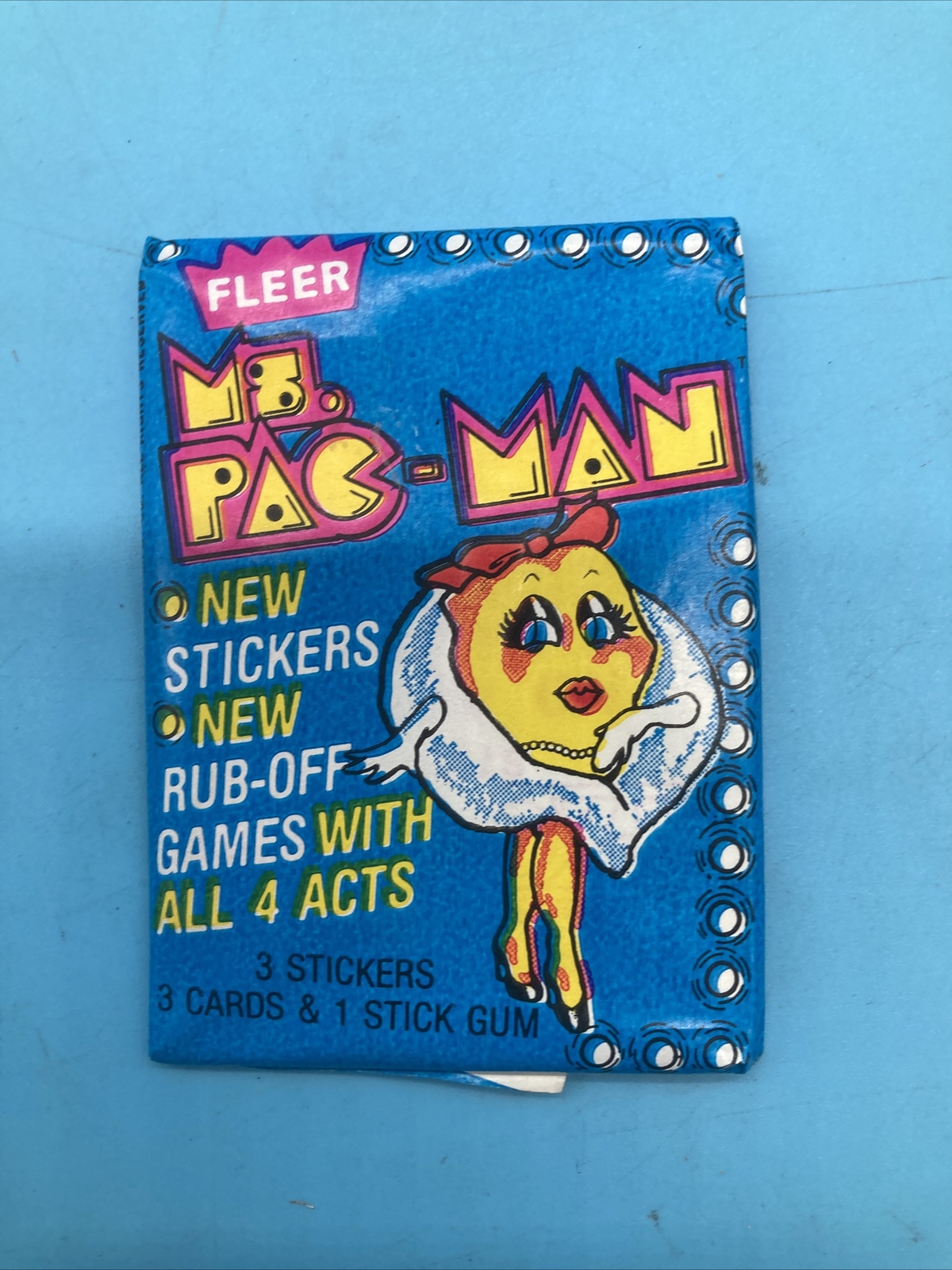 Ms Pac Man New Stickers New Rub-Off Games Pack Unopened | eBay