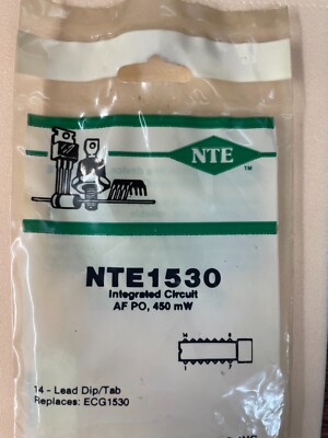 NTE Electronics NTE1530 INTEGRATED CIRCUIT 450MW AUDIO POWER AMP W/ALC ...