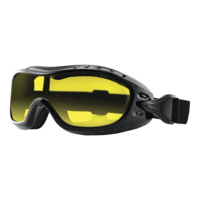 Bobster Night Hawk OTG Goggles Gloss Black Frame with Yellow Lens ...