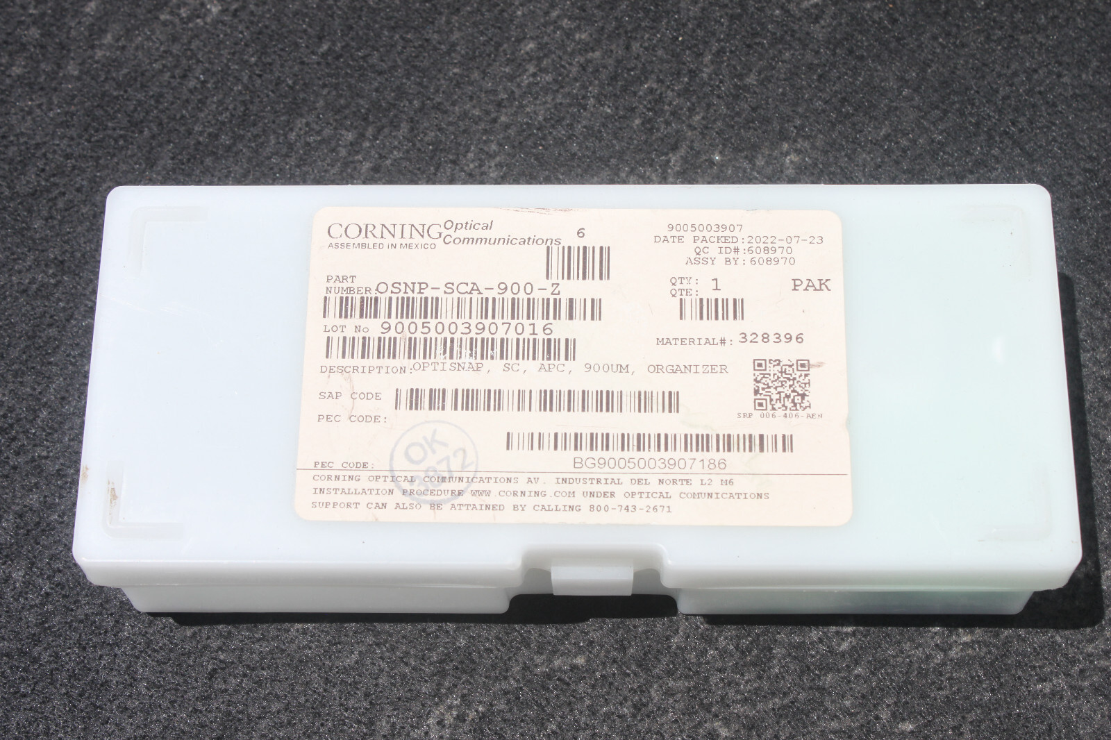 Corning OSNP-SCA-900 Fiber Connector Kit Leftovers Parts *SEE PHOTOS ...