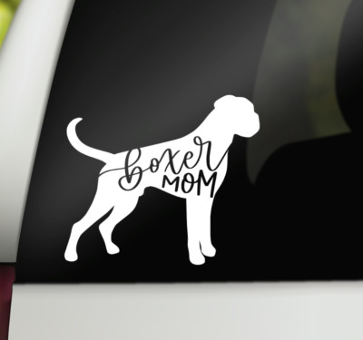 Boxer Mom Decal, Boxer Decal, Boxer Sticker, Boxer Mom Sticker Vinyl ...