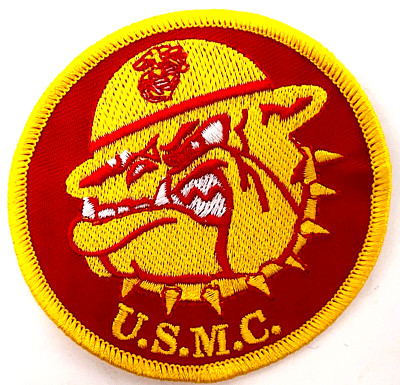 USMC UNITED STATES MARINE CORPS BULL DOG MILITARY EMBROIDERED PATCH EE ...