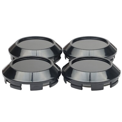 4Pcs/Set Black 76mm Dia 8 Clips Wheel Tyre Center Hub Caps Cover for ...