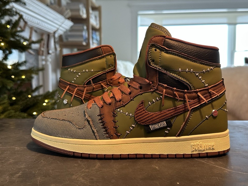 Sz 10.5 Bull Airs Customs Nike Air Jordan 1 High Tin Man — WiZarD Oz ...