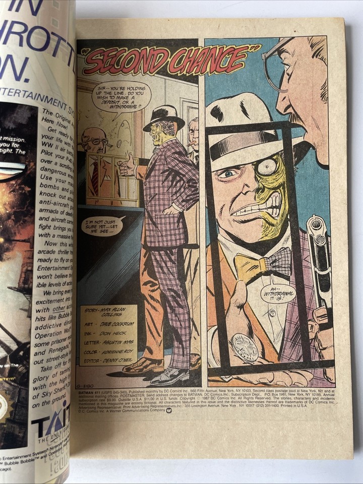 Batman #411 • Two-Face Cover Appearance! Dave Cockrum Art! (DC 1987) | eBay